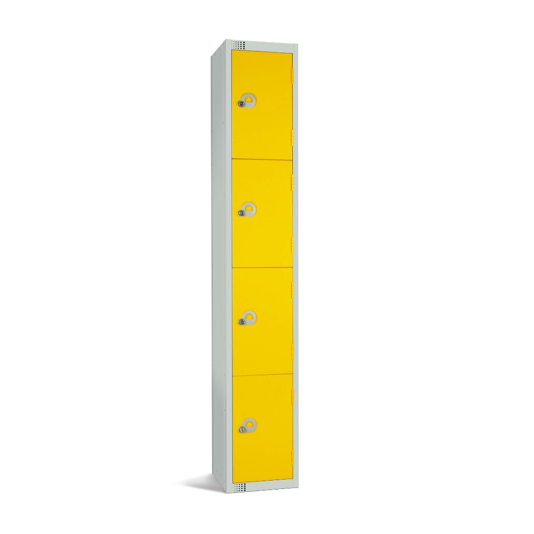 4 Tier Steel Locker – 450mm Deep, Secure Storage 4 Lcokers | G-Force ...