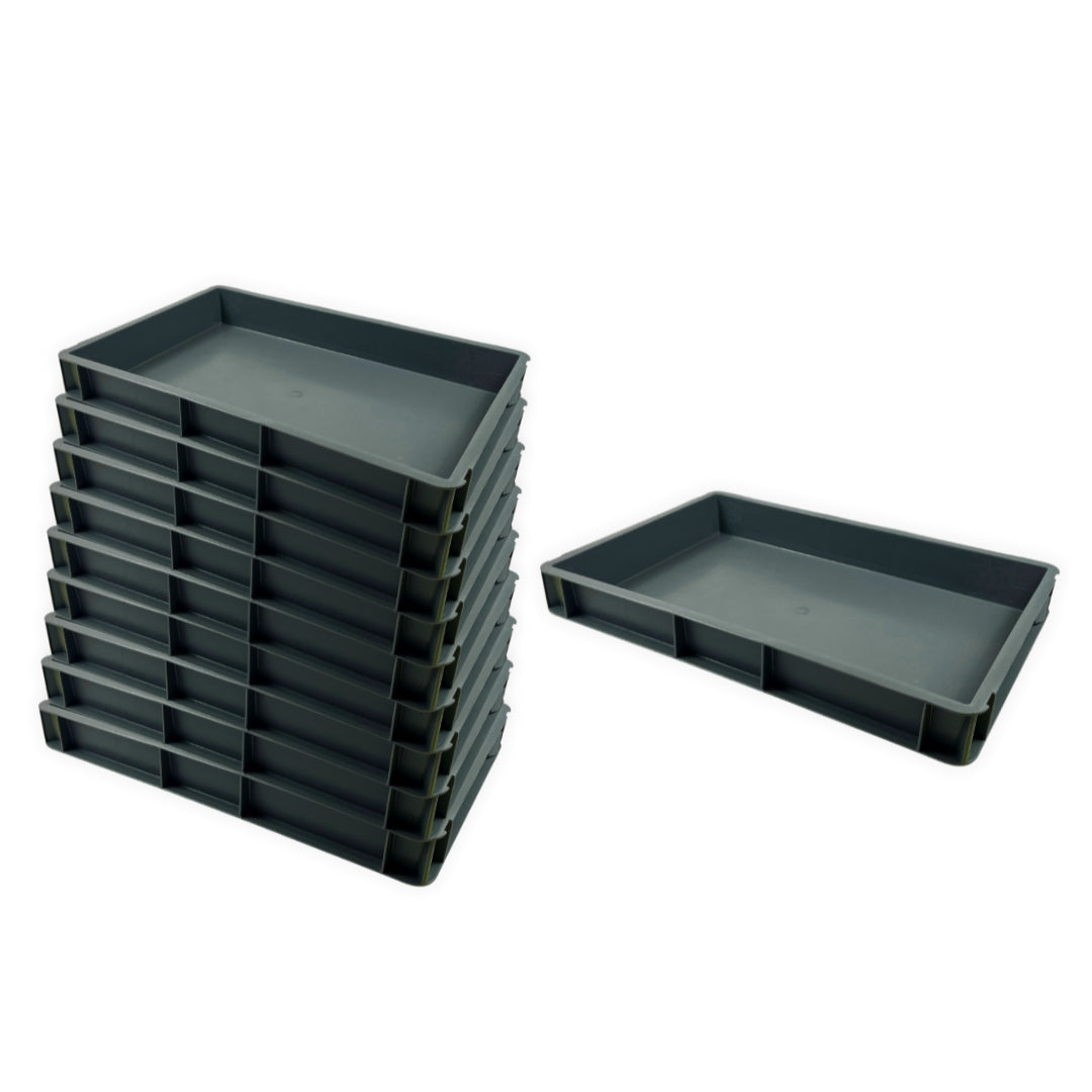 Euro Stacking Plastic Container - Solid 600x400x73mm | G-Force – G ...