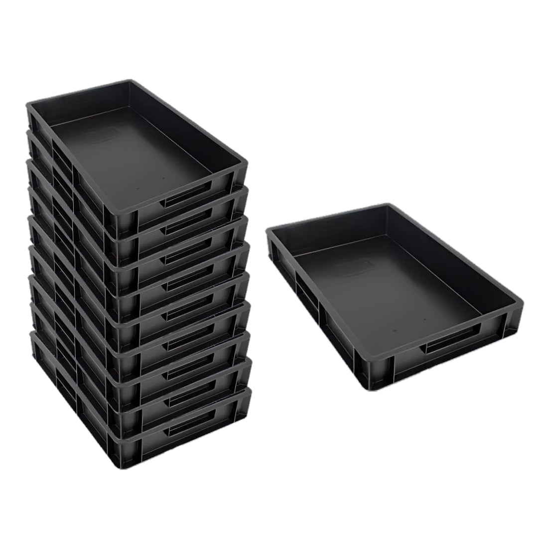 Euro Stacking Recycled Plastic Container 600x400x100mm | G-Force – G ...